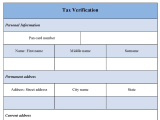 Tax Verification Form Editable Pdf Forms