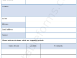 Inventory Form Template Editable Pdf Forms