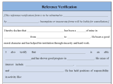 Reference Verification Form Editable Pdf Forms