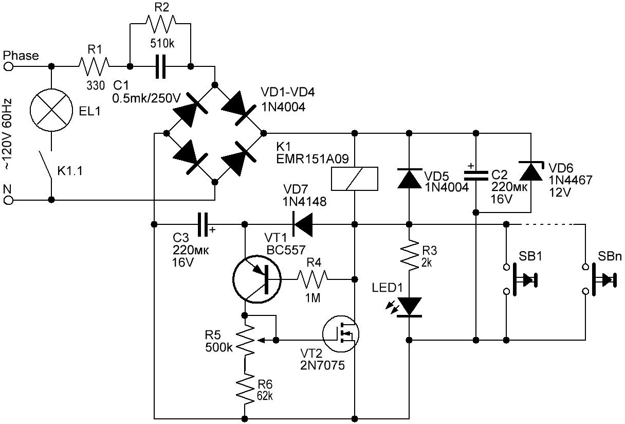 Timer Switch Schematic Diagram