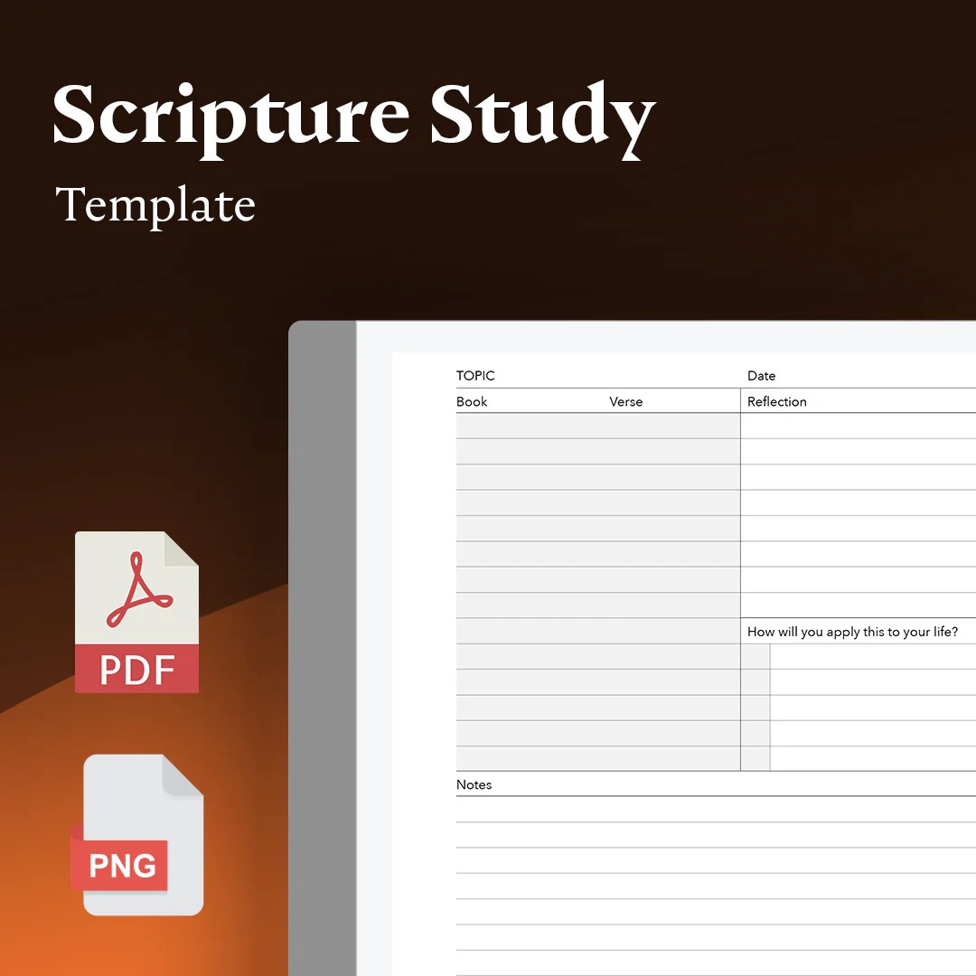 Scripture Study Template Einkpads