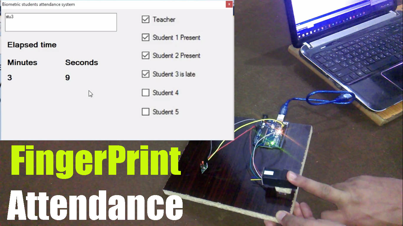 Fingerprint based Biometric attendance system using Arduino & vb.net