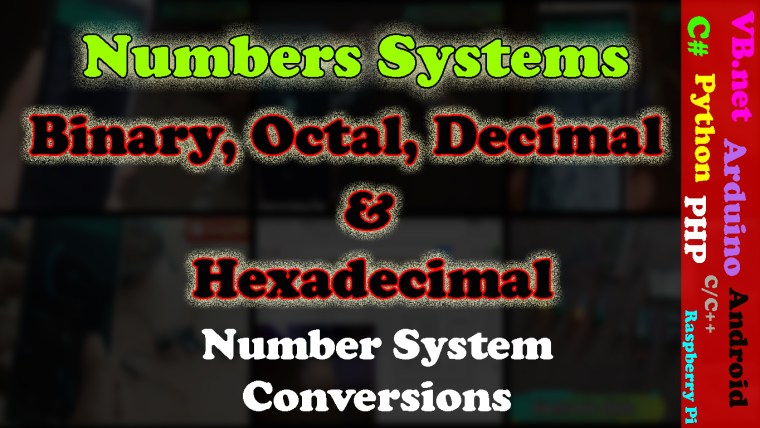 Number System in Computer, Binary, Octal, Decimal, Hexadecimal
