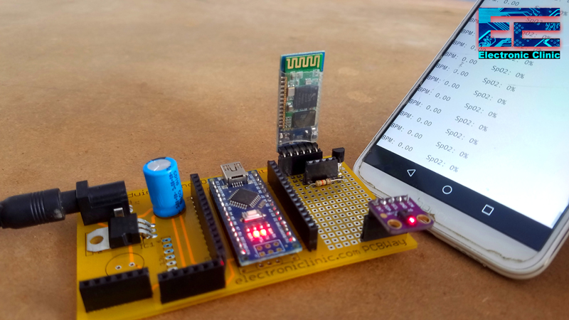 Bluetooth Pulse Oximeter using Max30100, and Arduino Nano, SpO2 and BPM
