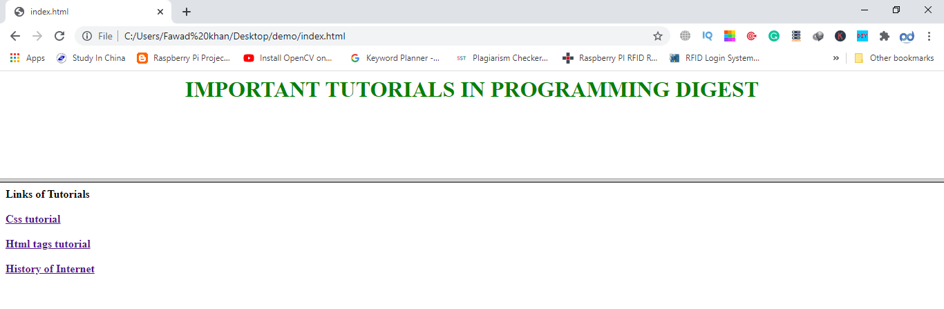Html Frame Tag: How To Use Frame In Html Coding With Examples