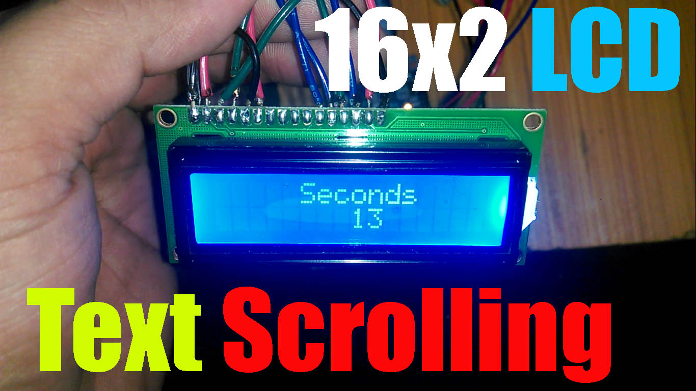 Arduino LCD AutoScroll, 16x2 LCD Text Scrolling, Running Text LCD