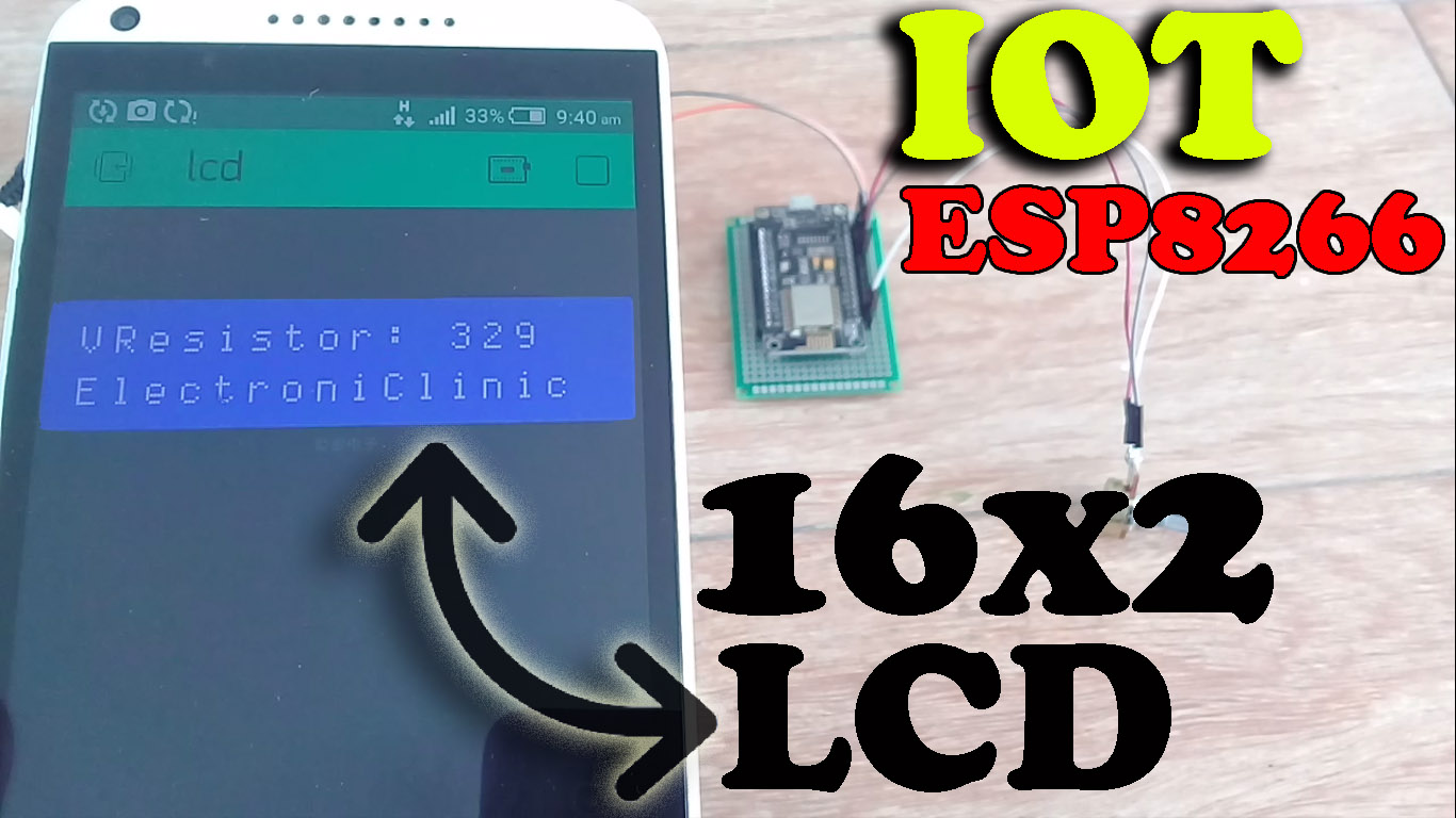 IOT 16x2 LCD using Nodemcu esp8266, wireless LCD Display
