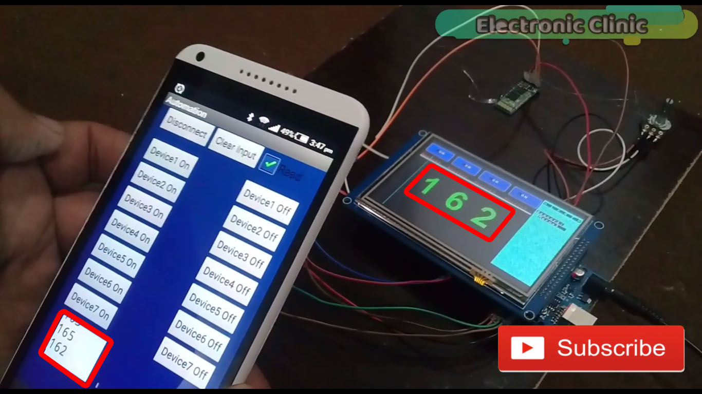Android HMI development- control HMI touch screen using Bluetooth TFT