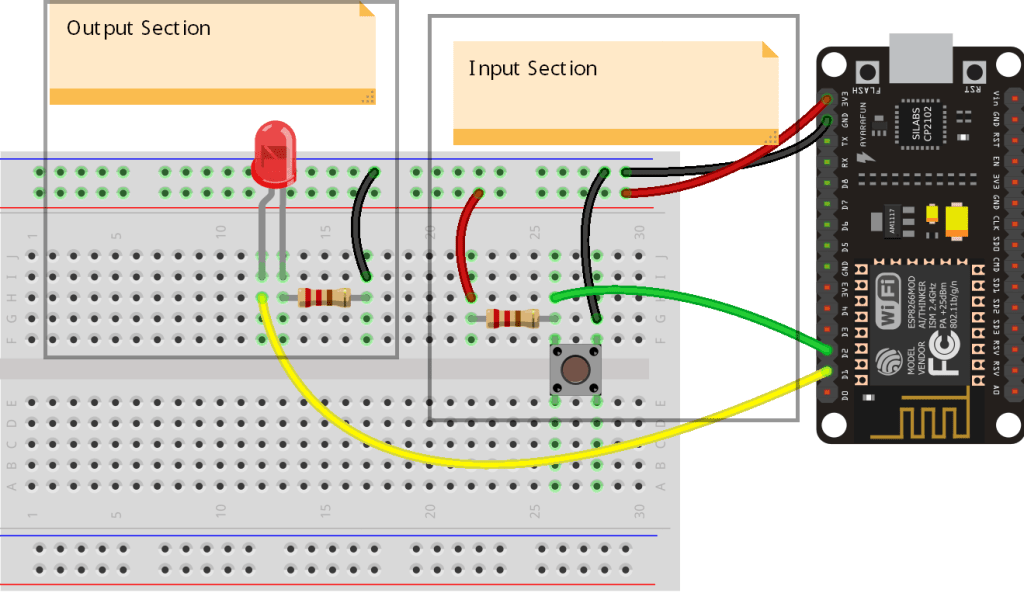 Digital Inputs and Digital Outputs on the NodeMCU ESP8266 - Electronics Simplified