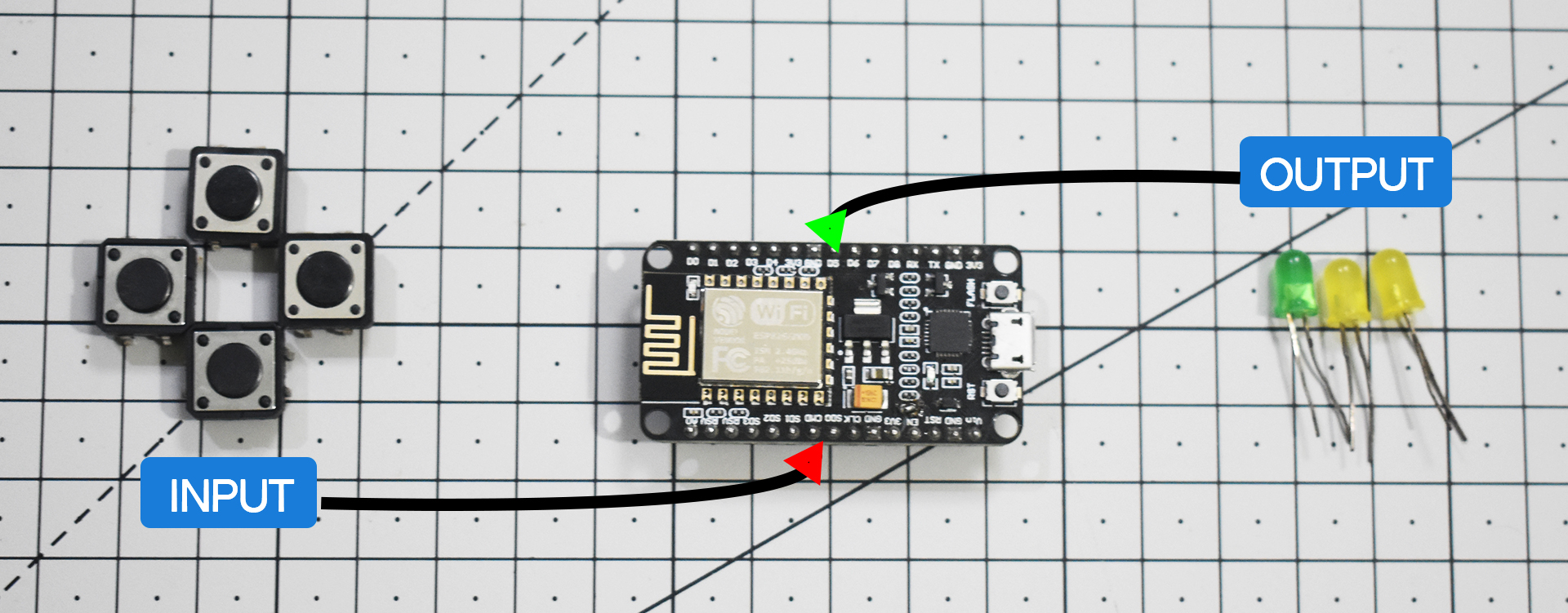 Digital Inputs and Digital Outputs on the NodeMCU ESP8266 - Electronics Simplified