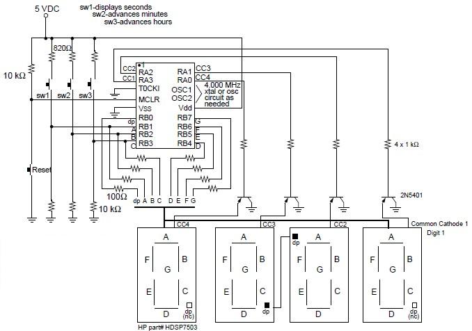 Digital Clock Schematic Diagram Digital Clock Schematic Diagram