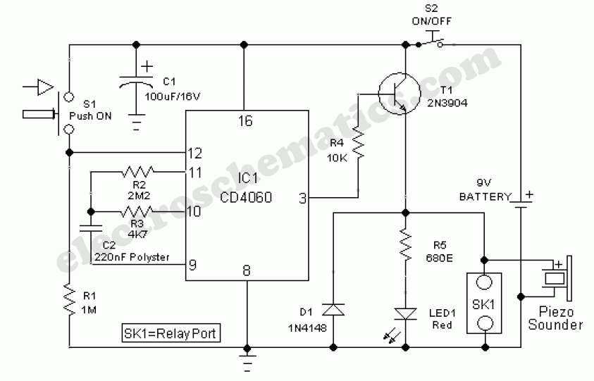 Simple Alarm Clock Circuit Diagram