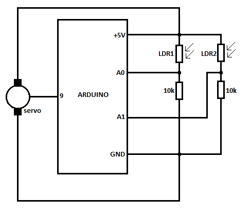 Solar Tracker Circuit Diagram
