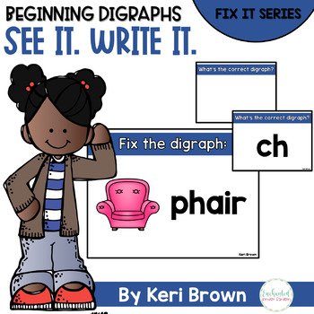 Beginning Digraph Word Work Fix It - See it. Write it. Interactive ...