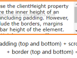 Difference Between Clientheight And Offsetheight Property