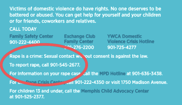 Perl Calls On Mayor To Improve Sex Crimes Services Disavow Memphis Says No More People For