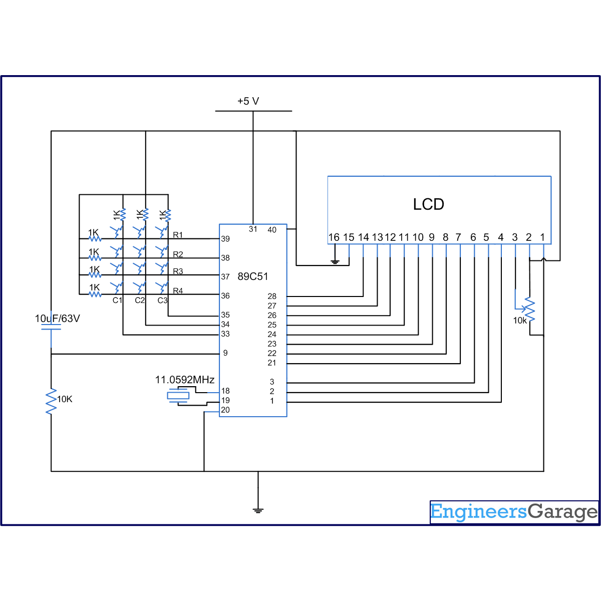 Circuit Diagram For Electronic Code Lock Using 8051 - Circuit Diagram