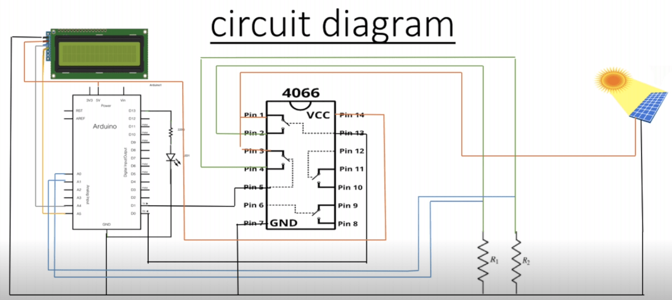 Solar Tracker Circuit Diagram
