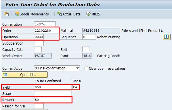 Revise Ros Assignment To Production Order Using A Trigger Point 4629