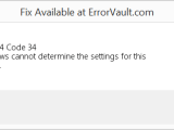 How To Fix Error 34 Code 34 Windows Cannot Determine The Settings