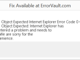 How To Fix Error 0 Object Expected Internet Explorer Error Code 0