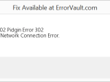 How To Fix Error 302 Pidgin Error 302 Pidgin Network Connection Error