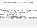 How To Fix Error 429 Runtime Error 429 Activex Component Can T