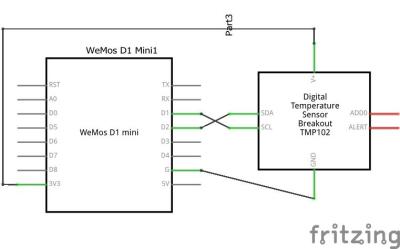 TMP102 digital sensor and ESP8266 example - esp8266 learning