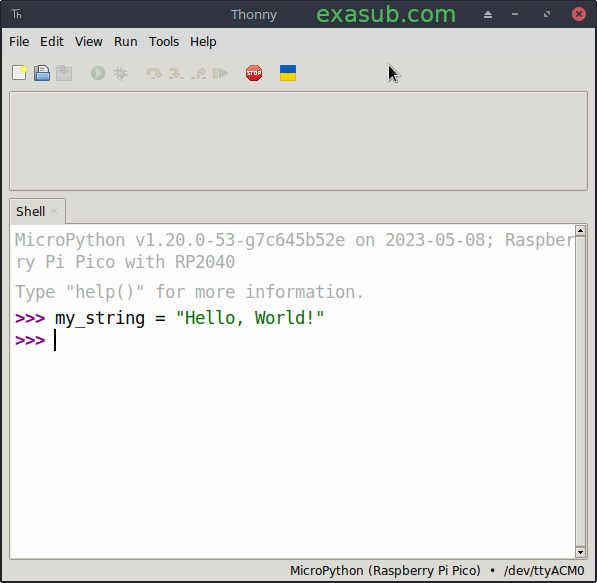 Introduction to strings in MicroPython on Raspberry Pi Pico – EXASUB