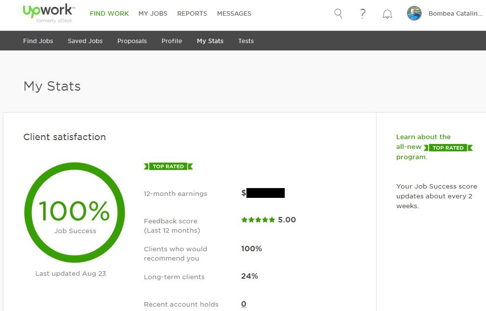 Upwork Stats - Excel First