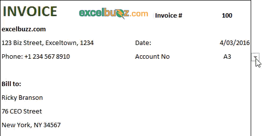 How To Create An Interactive Invoice In Excel Using Data Validation And