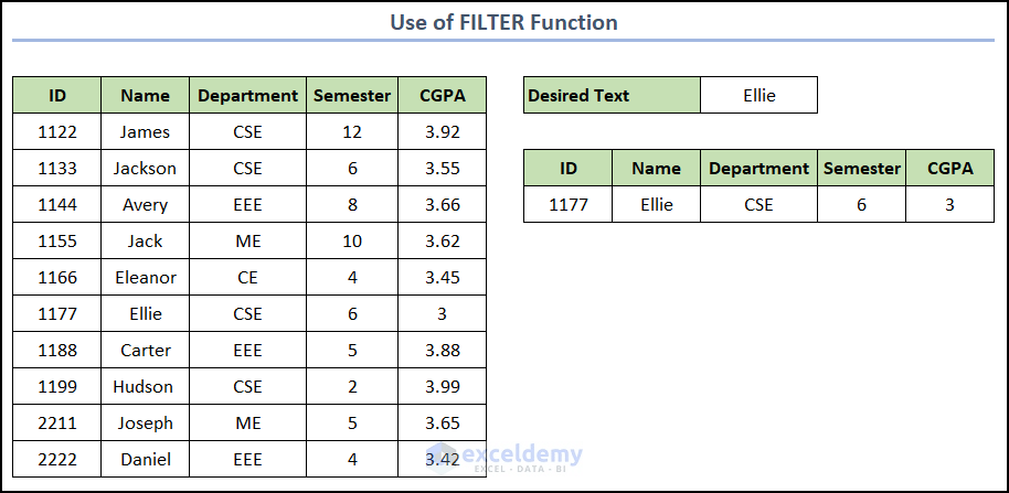 How To Use Filter Function In Excel