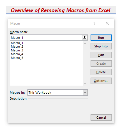 How To Remove Macros From Excel 5 Methods Exceldemy