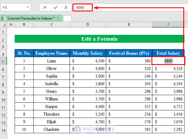How To Convert Formulas To Values In Excel 8 Quick Methods