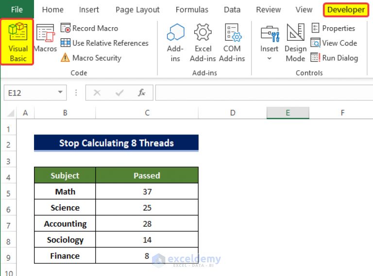 How to Stop Calculating 8 Threads in Excel (14 Effective Ways)