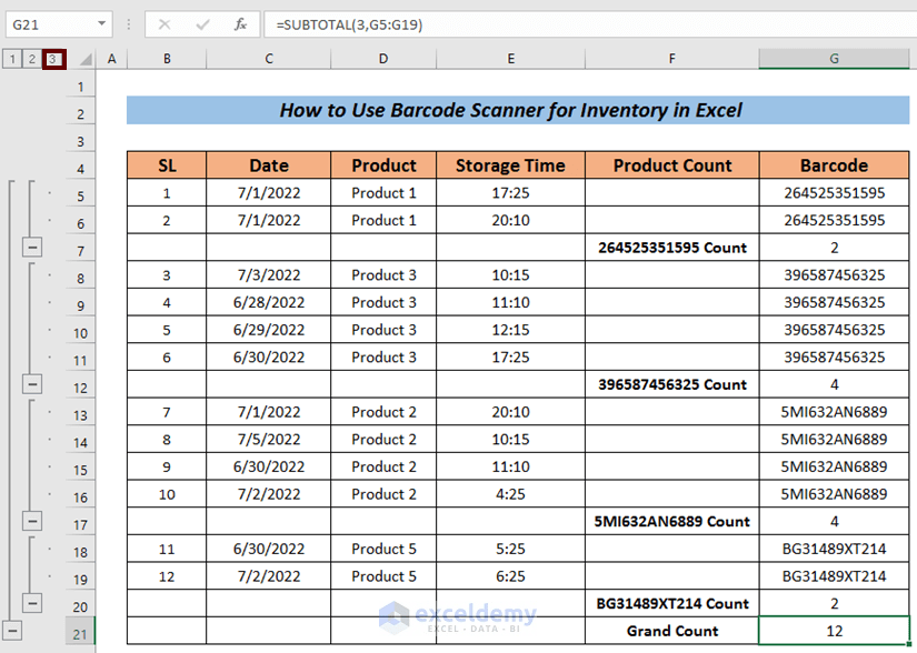 How To Use A Barcode Scanner For Inventory Counts In Excel