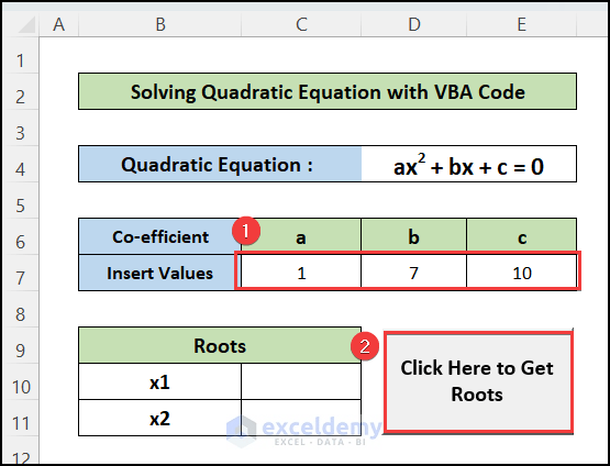How To Calculate Quadratic Equation Using Excel - Tessshebaylo