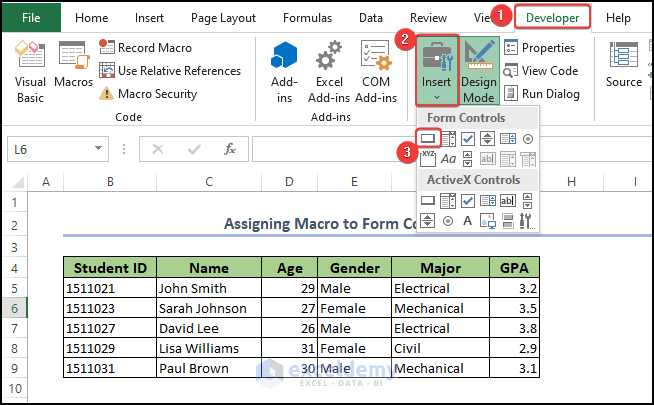Excel Assign Macro To Button 3 Suitable Examples Exceldemy