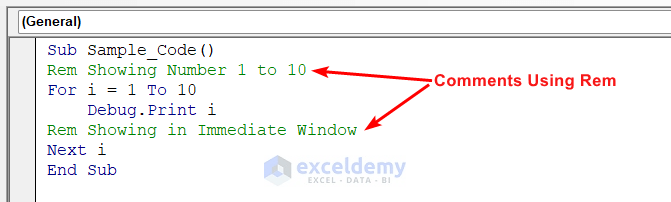 How To Convert A Block Of Code Into A Comment Using Excel Vba 4