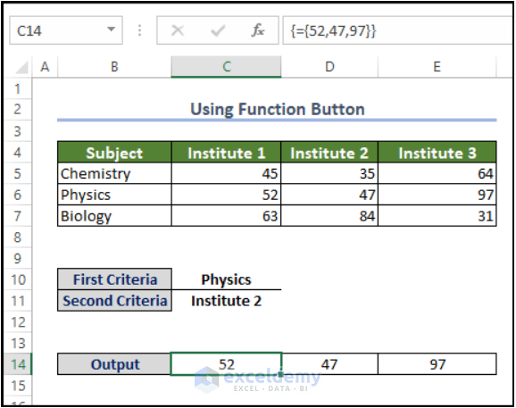 How To Use The Intersection Operator In Excel 5 Examples