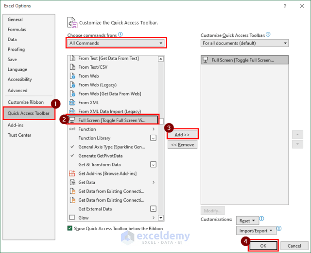 How To Enable And Exit Full Screen In Excel Complete Guide Exceldemy
