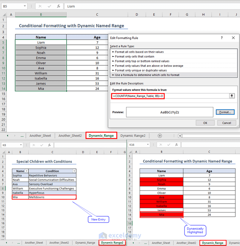 Excel Conditional Formatting With Named Range 3 Examples Exceldemy