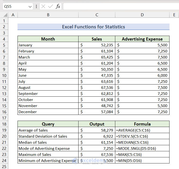 Excel For Statistics Functions Tools And Examples Exceldemy