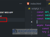 Create A Web App With Google Sheets Api And A Simple Frontend Exceldemy