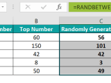 Randbetween Excel Formula Function Example How To Use