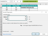Randbetween Excel Formula Function Example How To Use