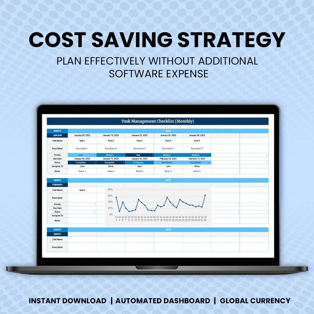 Task Management Checklist Excelsheets