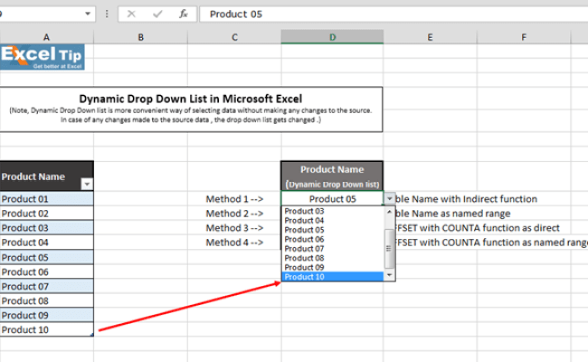 Create A Dynamic Drop Down List In Excel Otosection Create A Dynamic Drop Down List In Excel Otosection