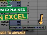 How To Use Sum Function In Excel Exceltutorial