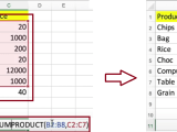 How To Use Sumproduct Function In Excel Exceltutorial